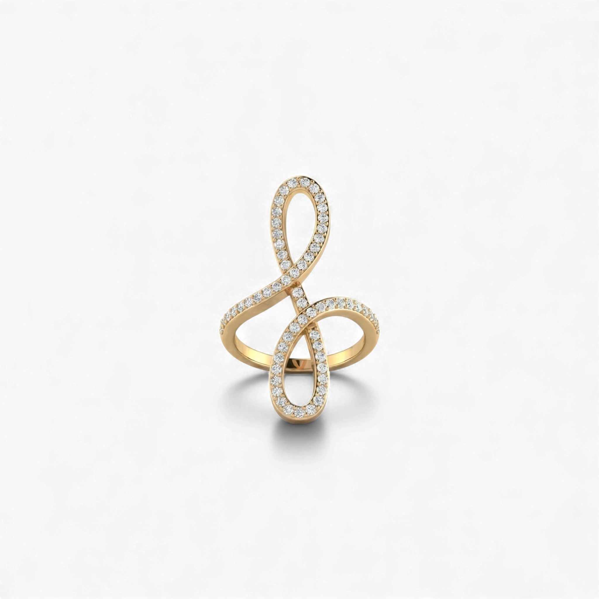 Oiza Infinie Mini Pave Diamond Ring in 18KT Gold – BOZ Jewelry