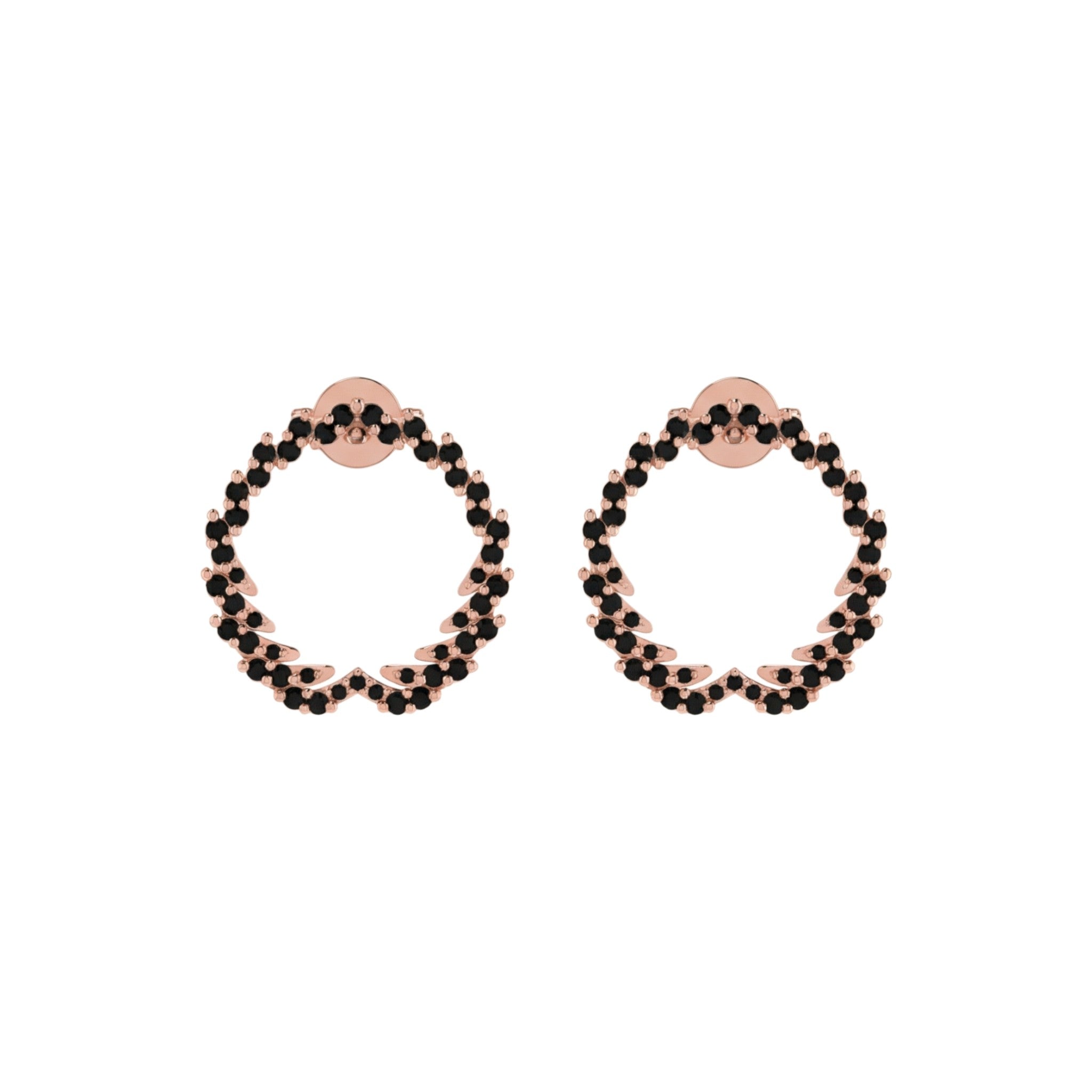 BOZ Forever Black Diamond Studs in 18K Gold - Elegant & Timeless ...