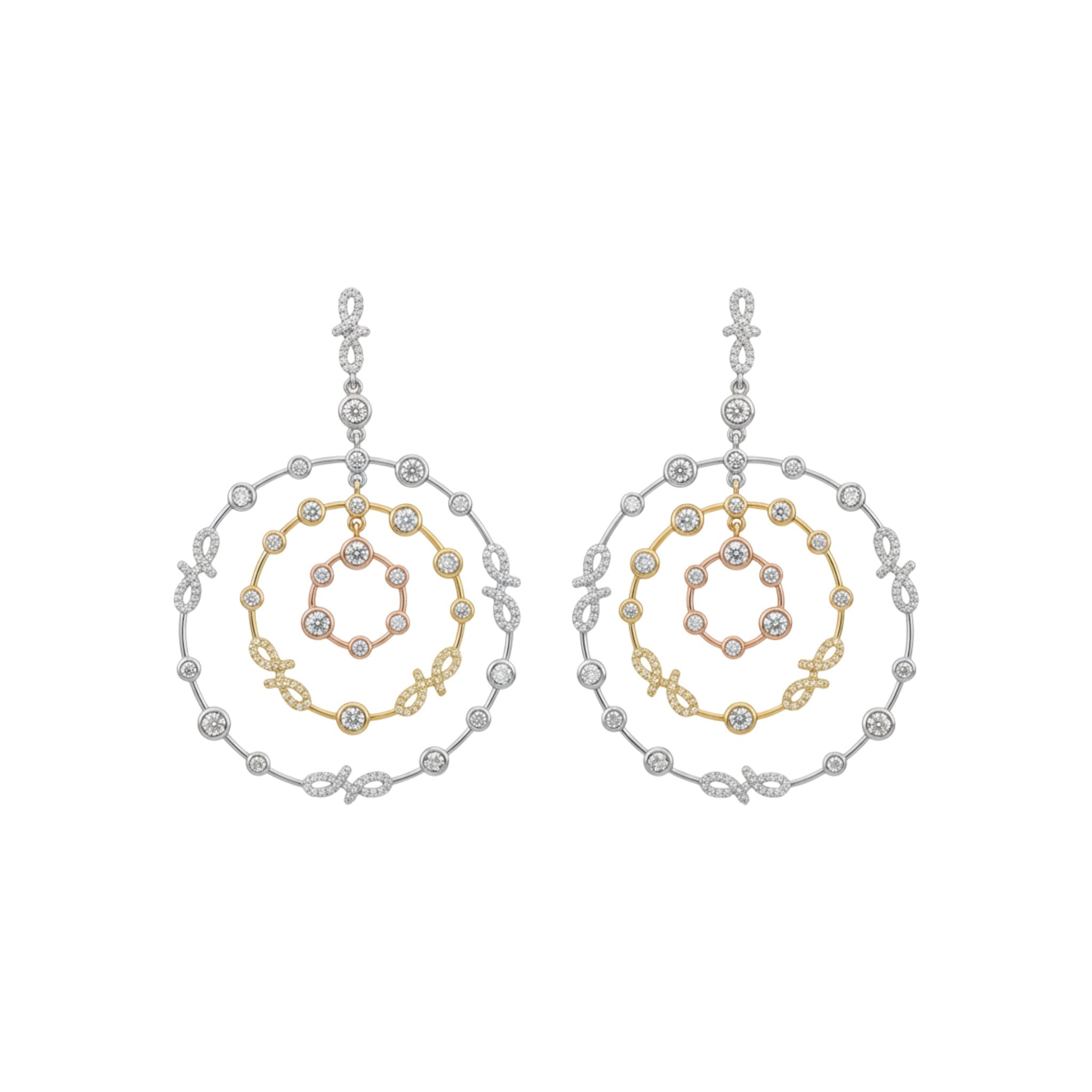 Eterna Diamond Earrings in 18KT Gold – BOZ Jewelry