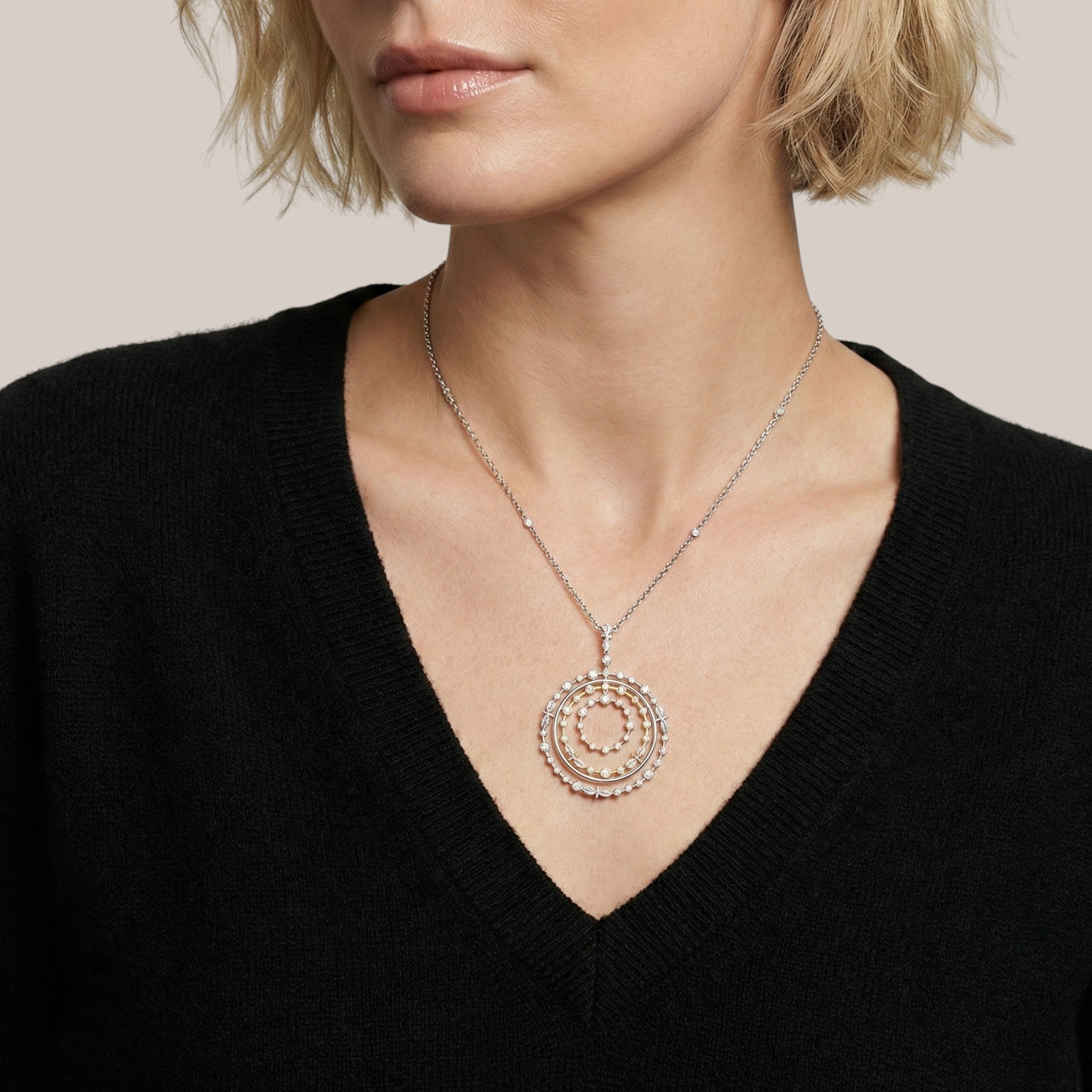 Eterna Natural Diamond Necklace in 18KT Gold – BOZ Jewelry