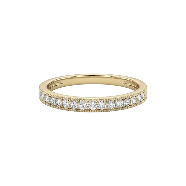 Pearl Milgrain Diamond Band - Elegant 18K Gold Jewelry for Women – BOZ ...