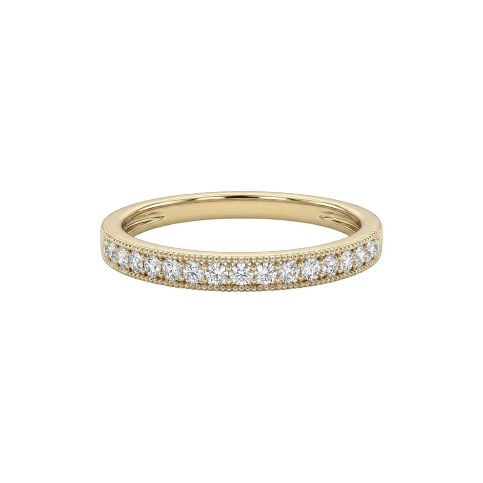 Pearl Milgrain Diamond Band - Elegant 18K Gold Jewelry for Women – BOZ ...