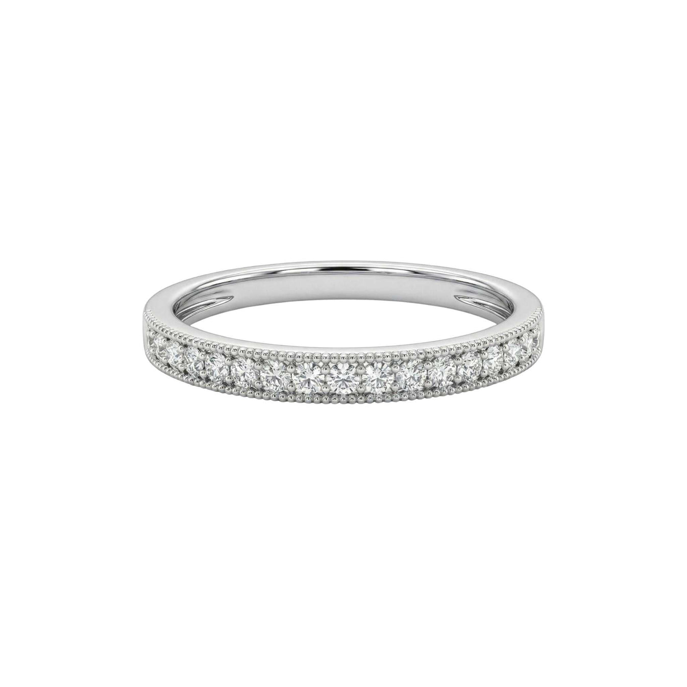 Pearl Milgrain Diamond Band in 10K Gold - Timeless Elegance and ...