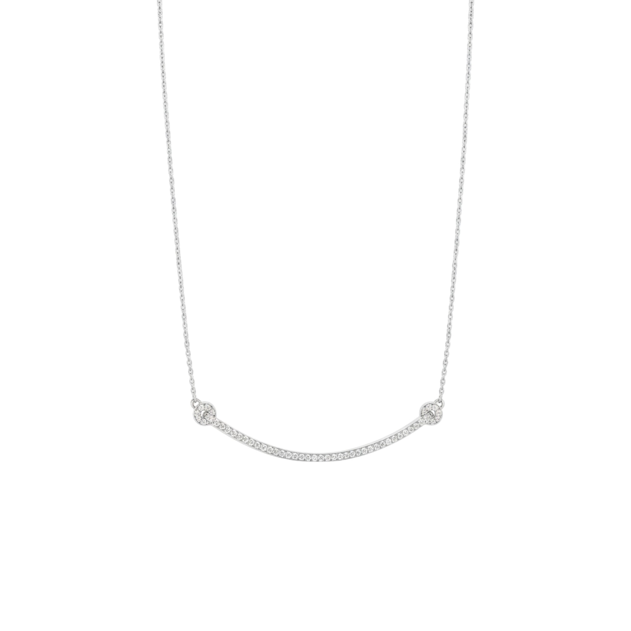 Smile Natural Diamond Necklace in 18KT Gold - Elegant & Timeless ...