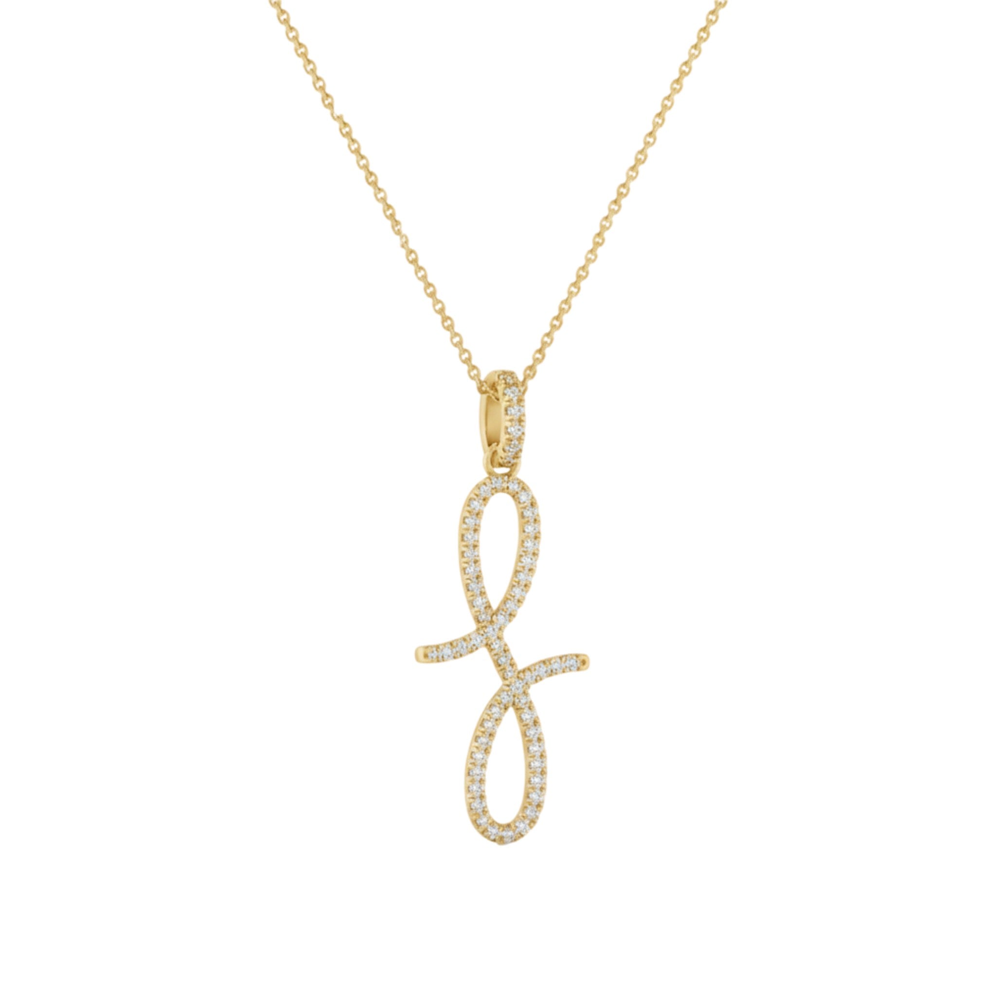 Oiza Pave Infinie Pendant Necklace in 18KT Gold – BOZ Jewelry