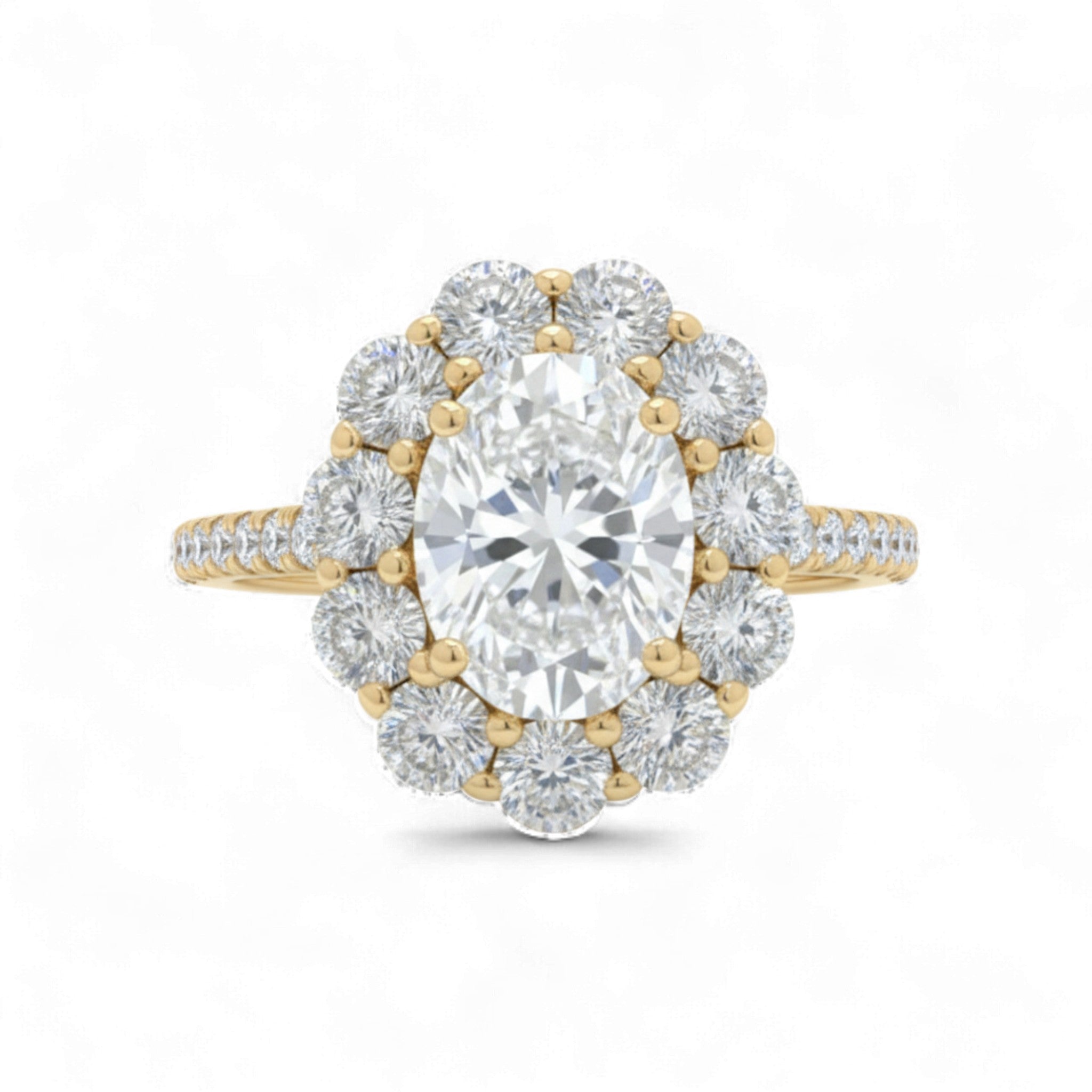Lavie Oval Cut Moissanite Engagement Ring in 18KT Gold – BOZ Jewelry