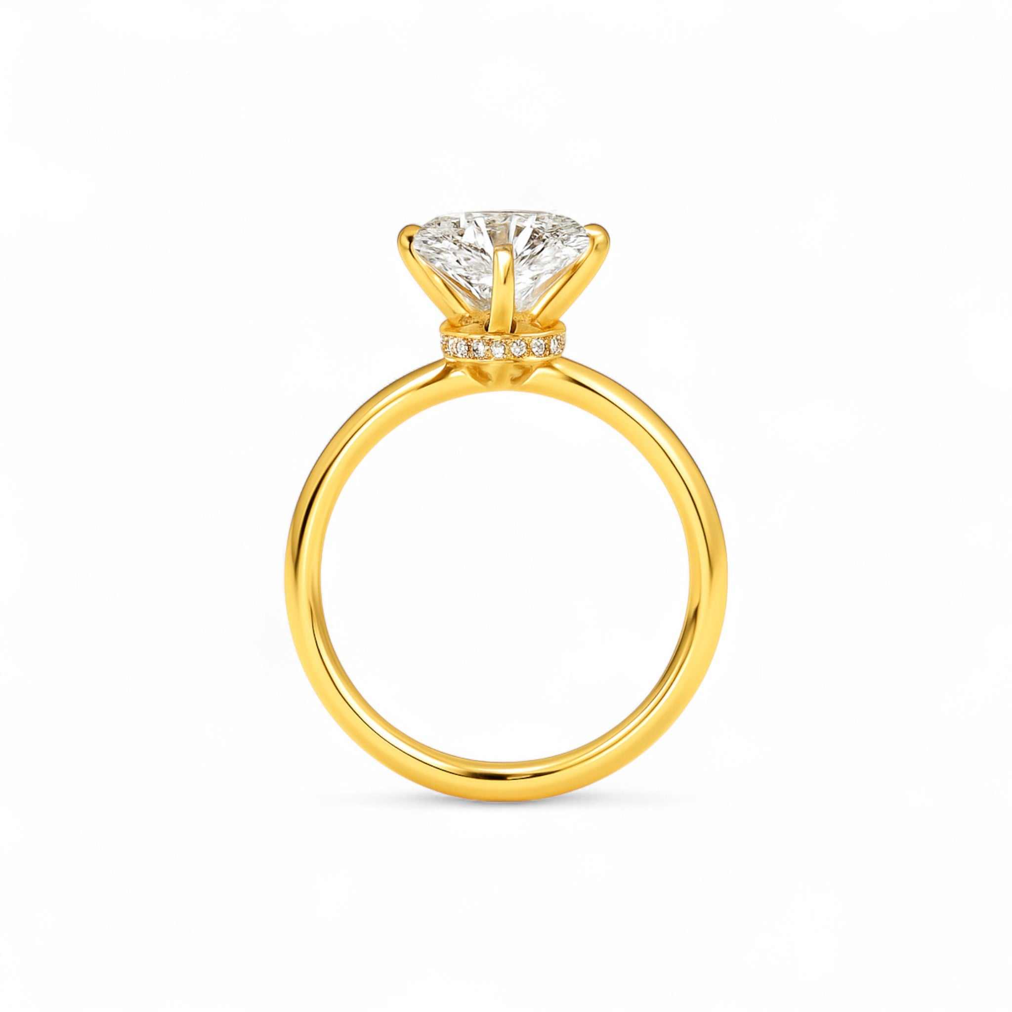 Phoebe Moissanite Engagement Ring in 18K Gold – BOZ Jewelry