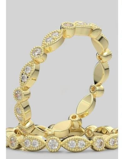 Vintage Velar Eternity Diamond Band in 18K Gold – BOZ Jewelry