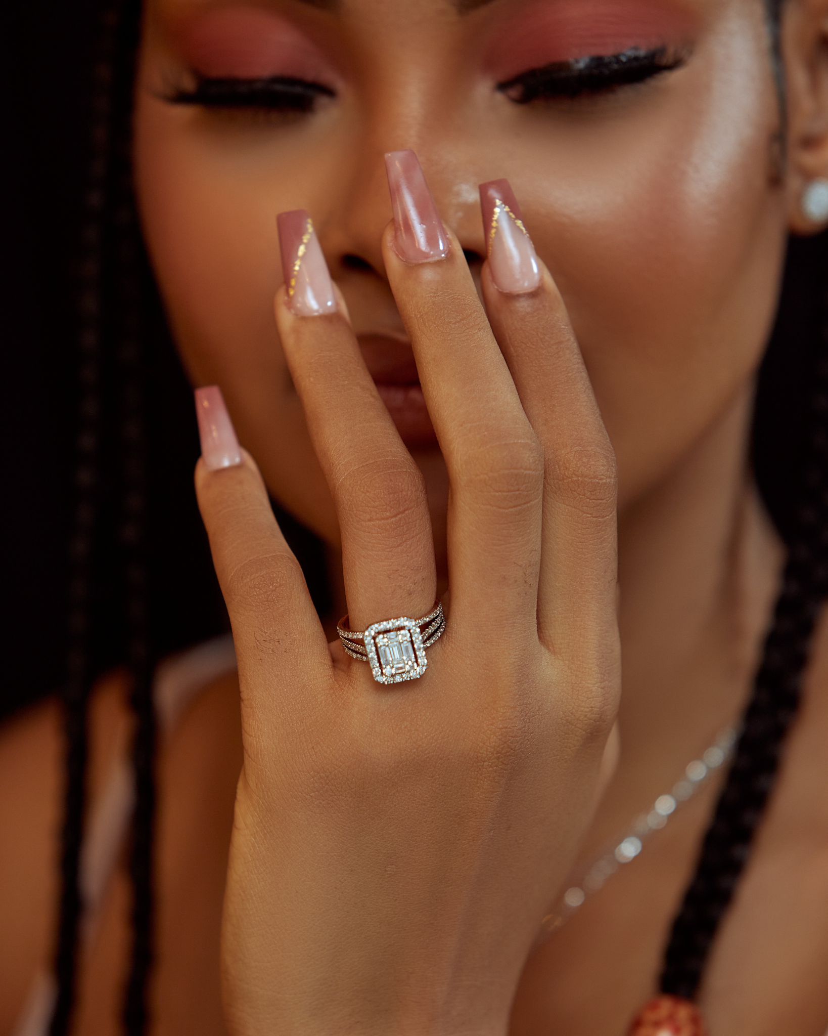 Royal Lovely Natural Diamond Emerald Cut Engagement Ring – BOZ Jewelry