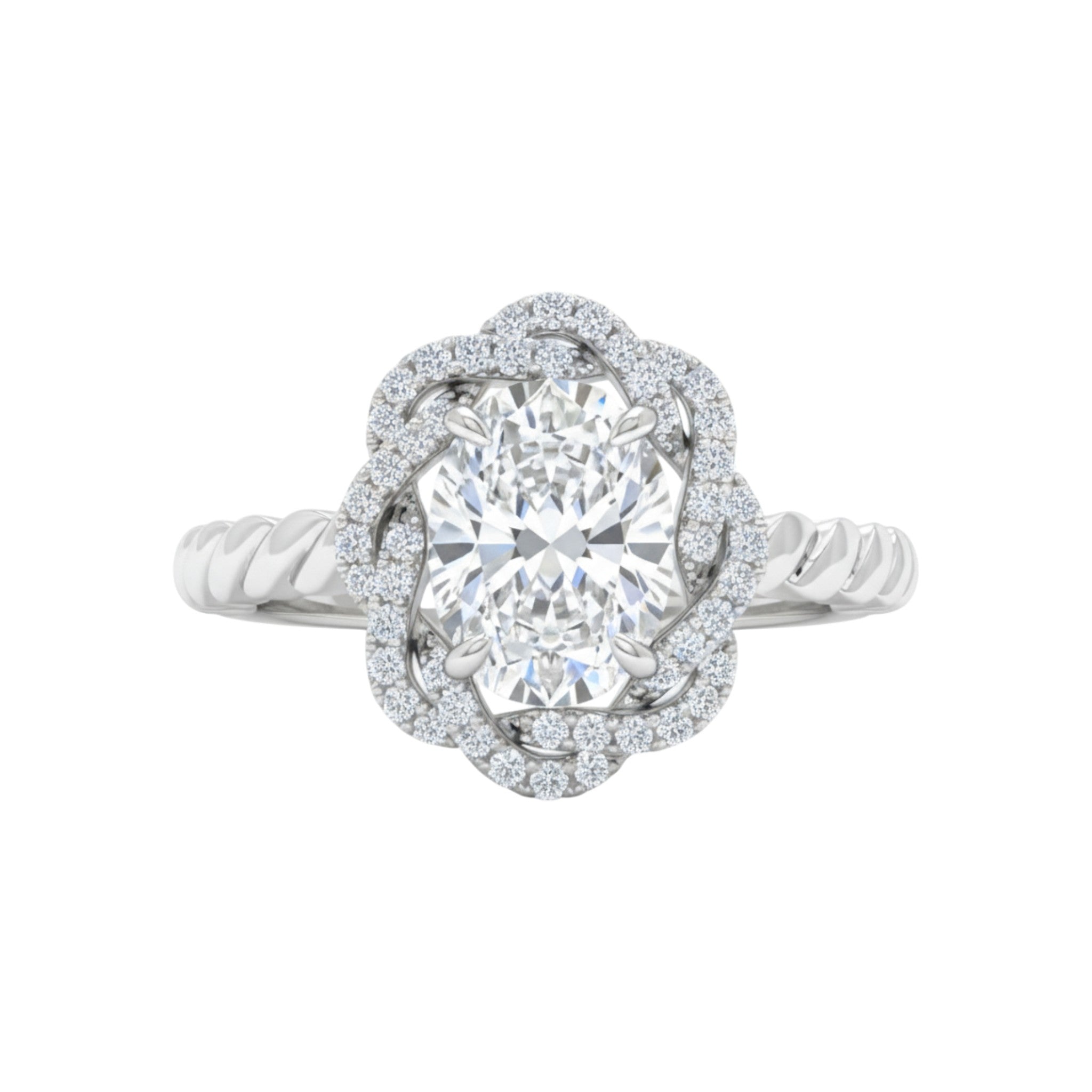 Ziora Radiant Cut Lab Grown Diamond Engagement Ring in Platinum – BOZ ...